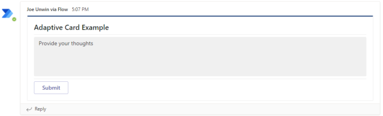 Getting Data from Adaptive Cards in Microsoft Teams - FlowJoe.io