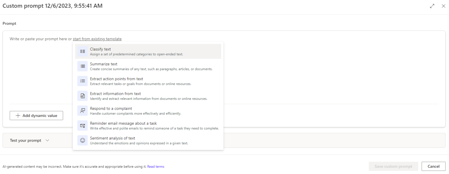 Build and Share Prompts with the Power Platform Prompt Builder using AI ...